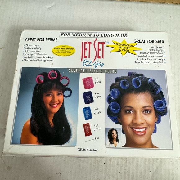 Accessories | Vintage Jet Set Ez Grip 22piece Curler Set Medium To Long ...